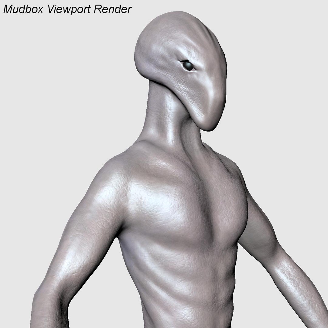 alien humanoid 3d obj
