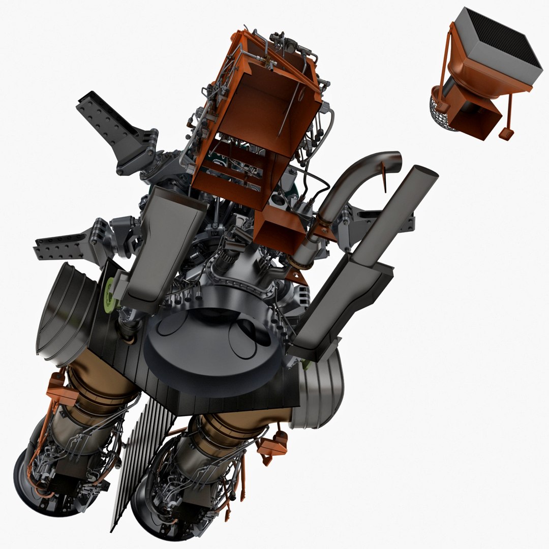 helicopter engine 3 3d model