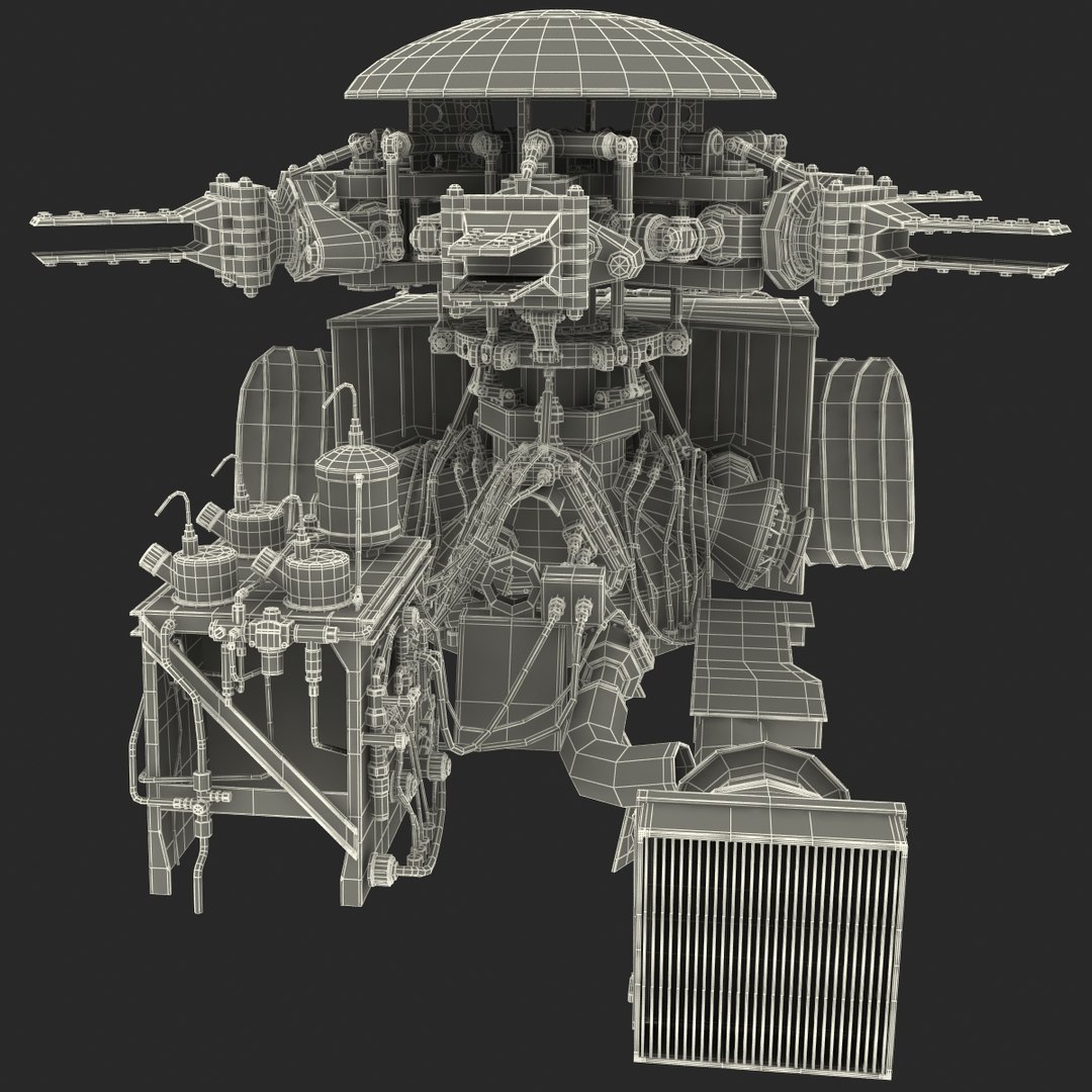 helicopter engine 3 3d model