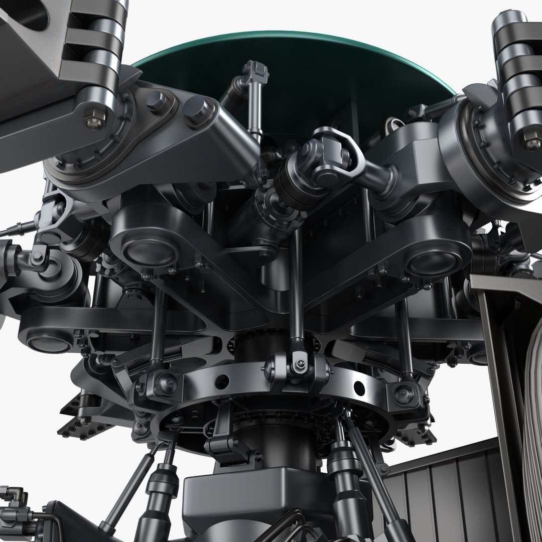 helicopter engine 3 3d model
