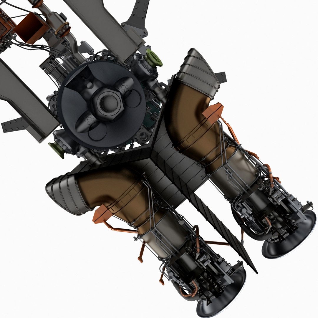 helicopter engine 3 3d model