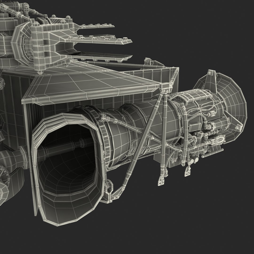 helicopter engine 3 3d model