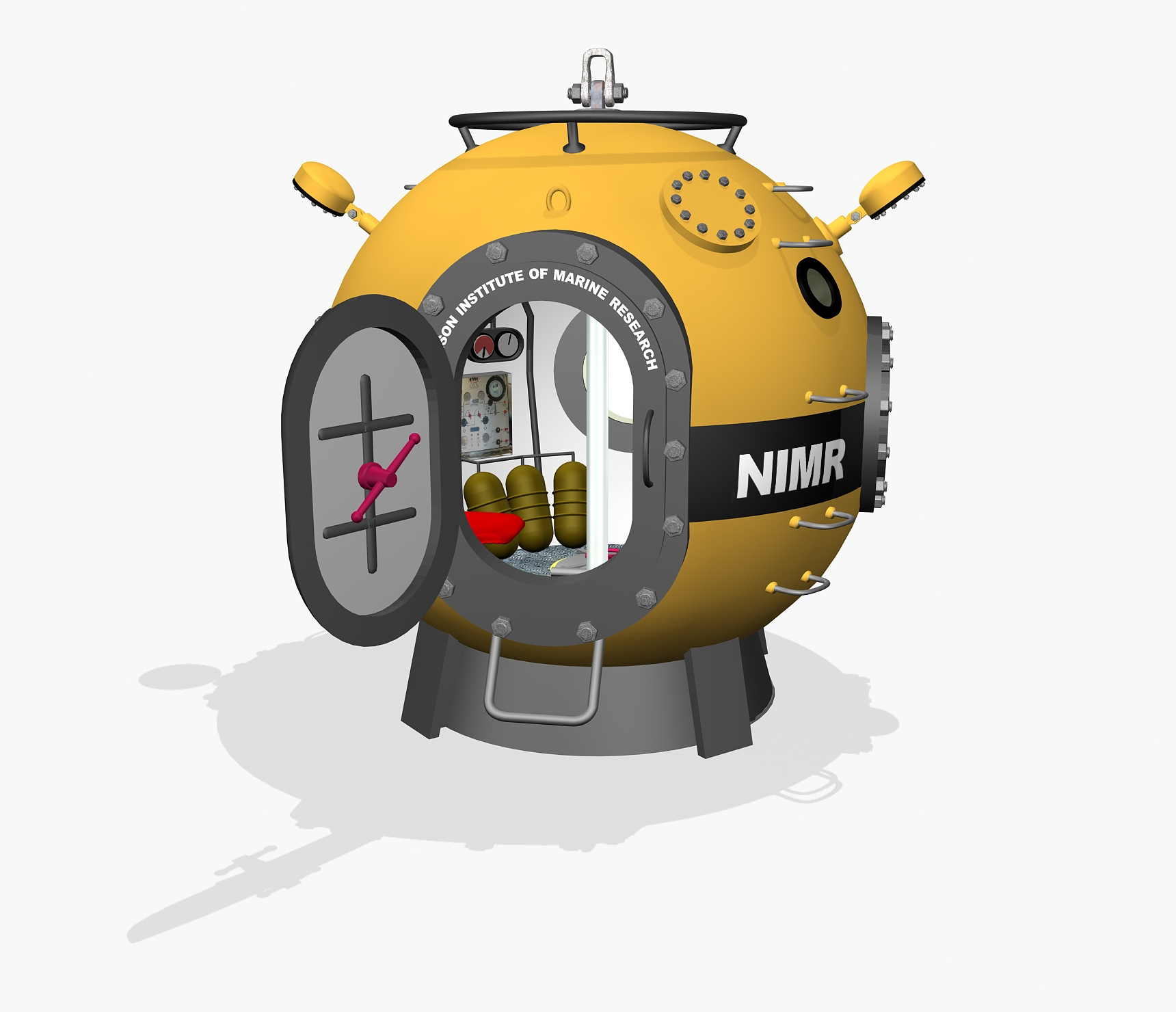 diving bell voyage sea 3d model
