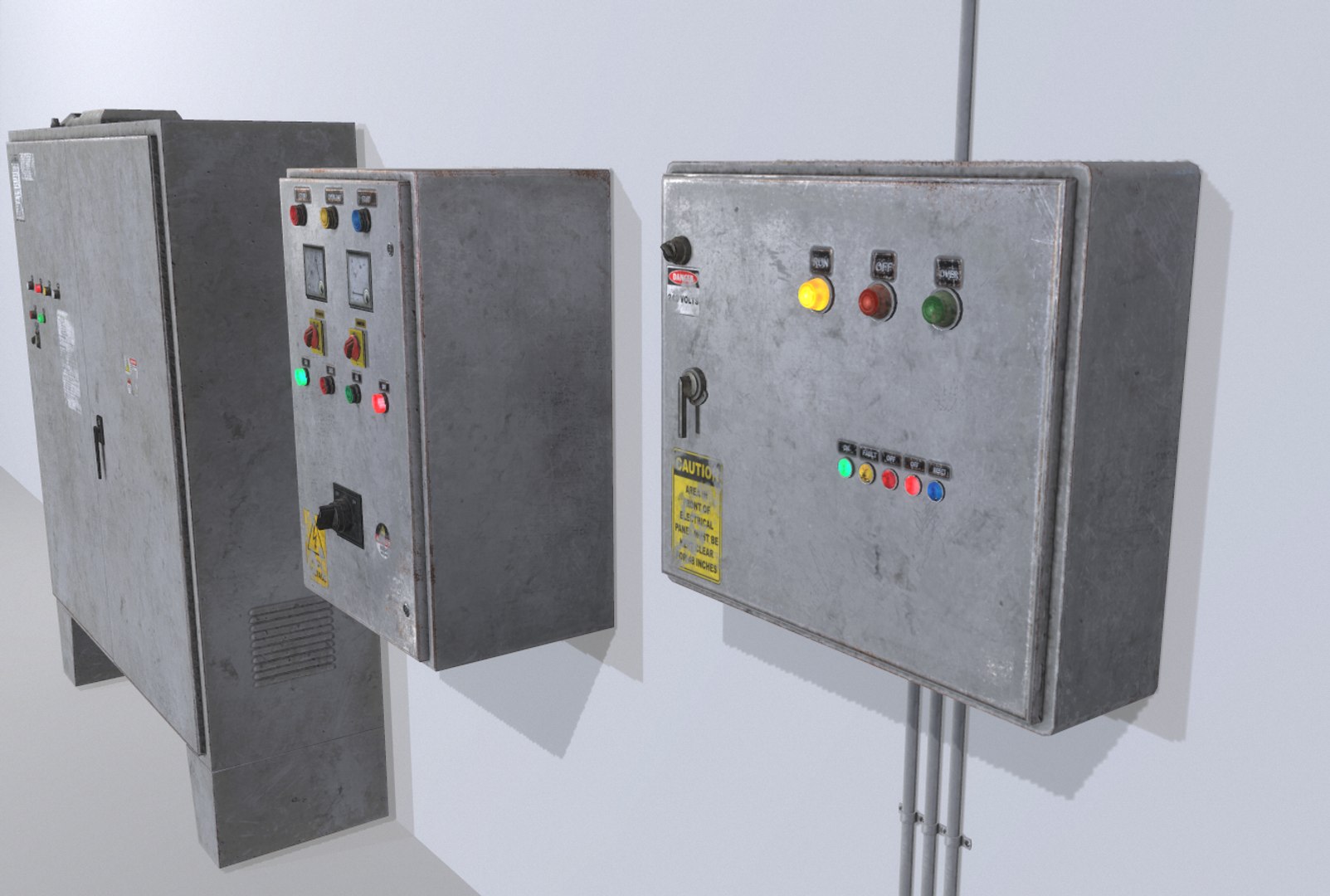 3D Old Control Panels Model - TurboSquid 1497946