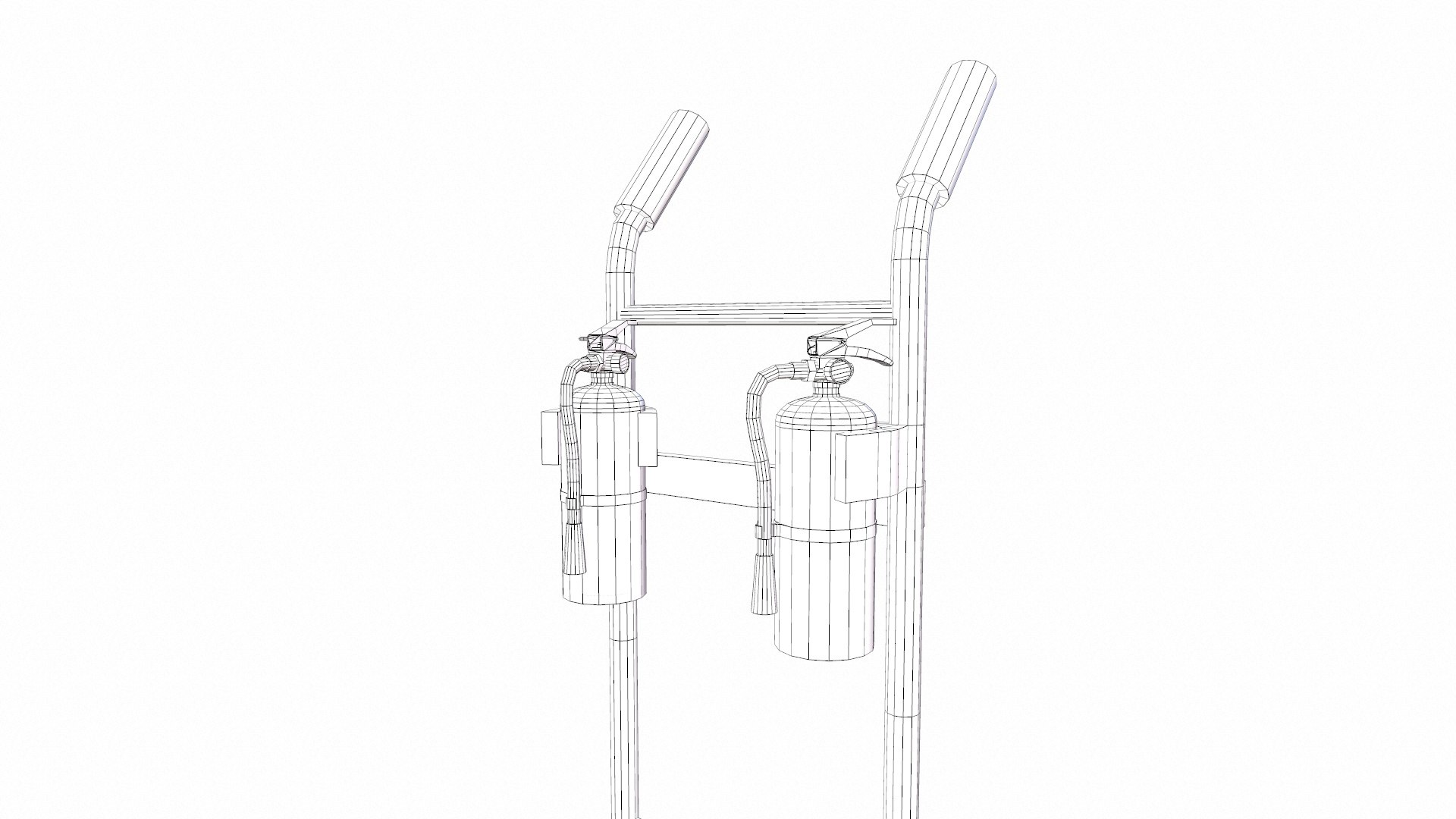 3D GAS Cylinder Trolley - TurboSquid 2330262