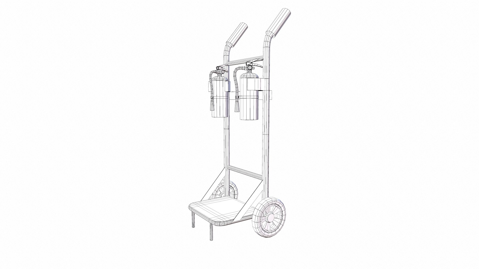 3D GAS Cylinder Trolley - TurboSquid 2330262