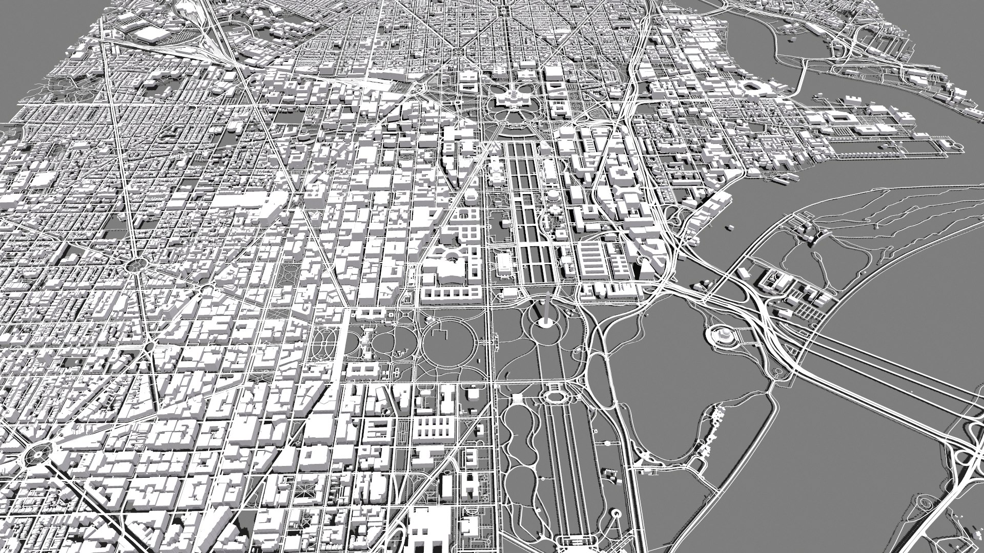 Cityscape Washington USA 3D Model - TurboSquid 1766419
