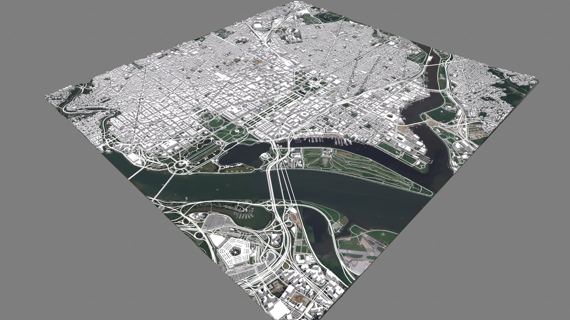 Cityscape Washington USA 3D Model - TurboSquid 1766419