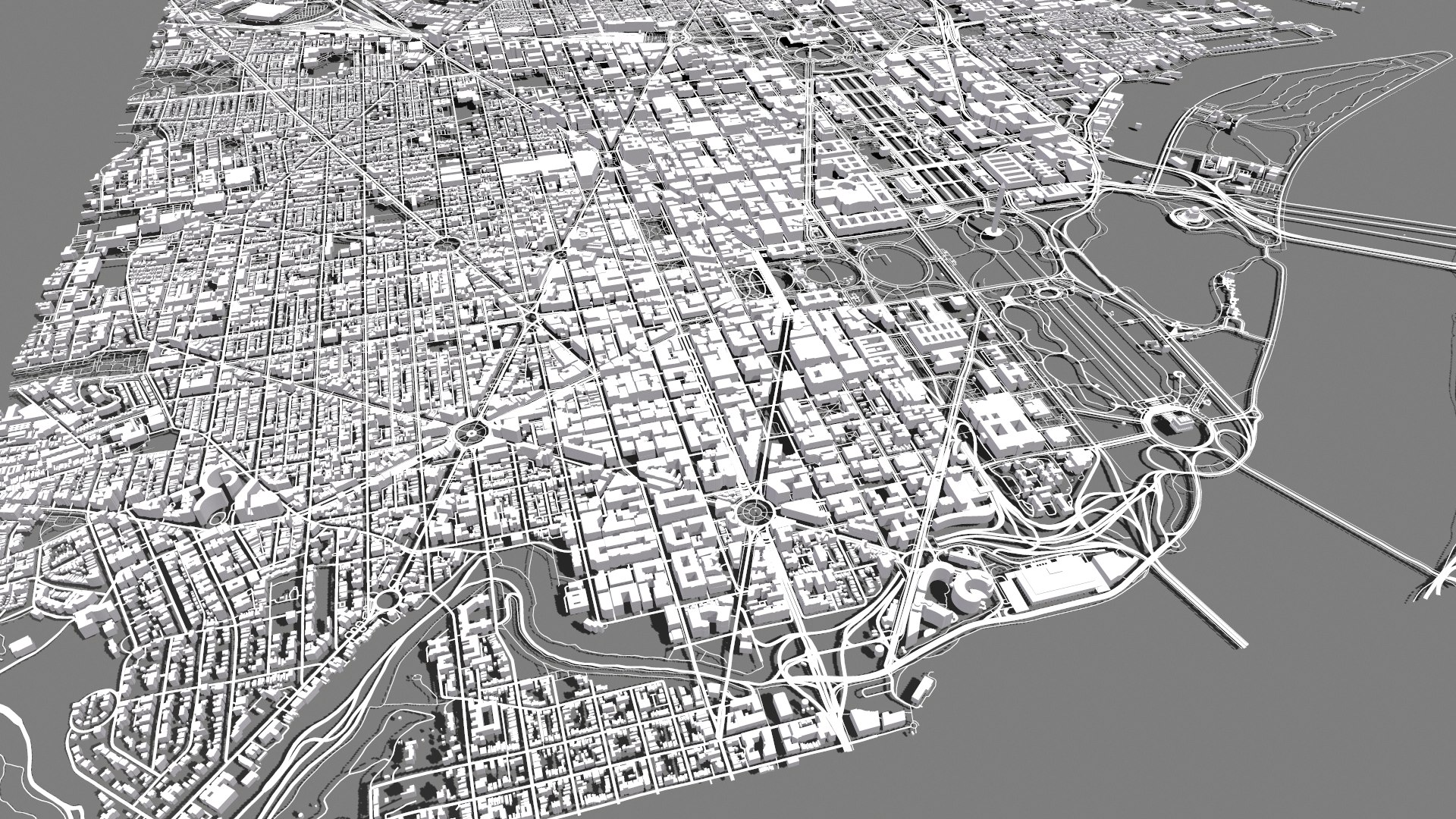 Cityscape Washington USA 3D Model - TurboSquid 1766419