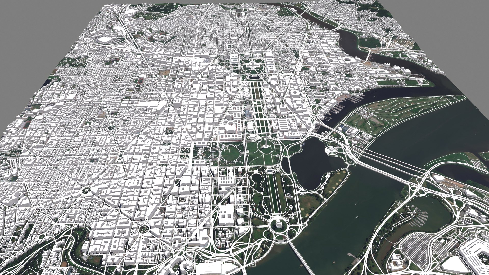 Cityscape Washington USA 3D Model - TurboSquid 1766419