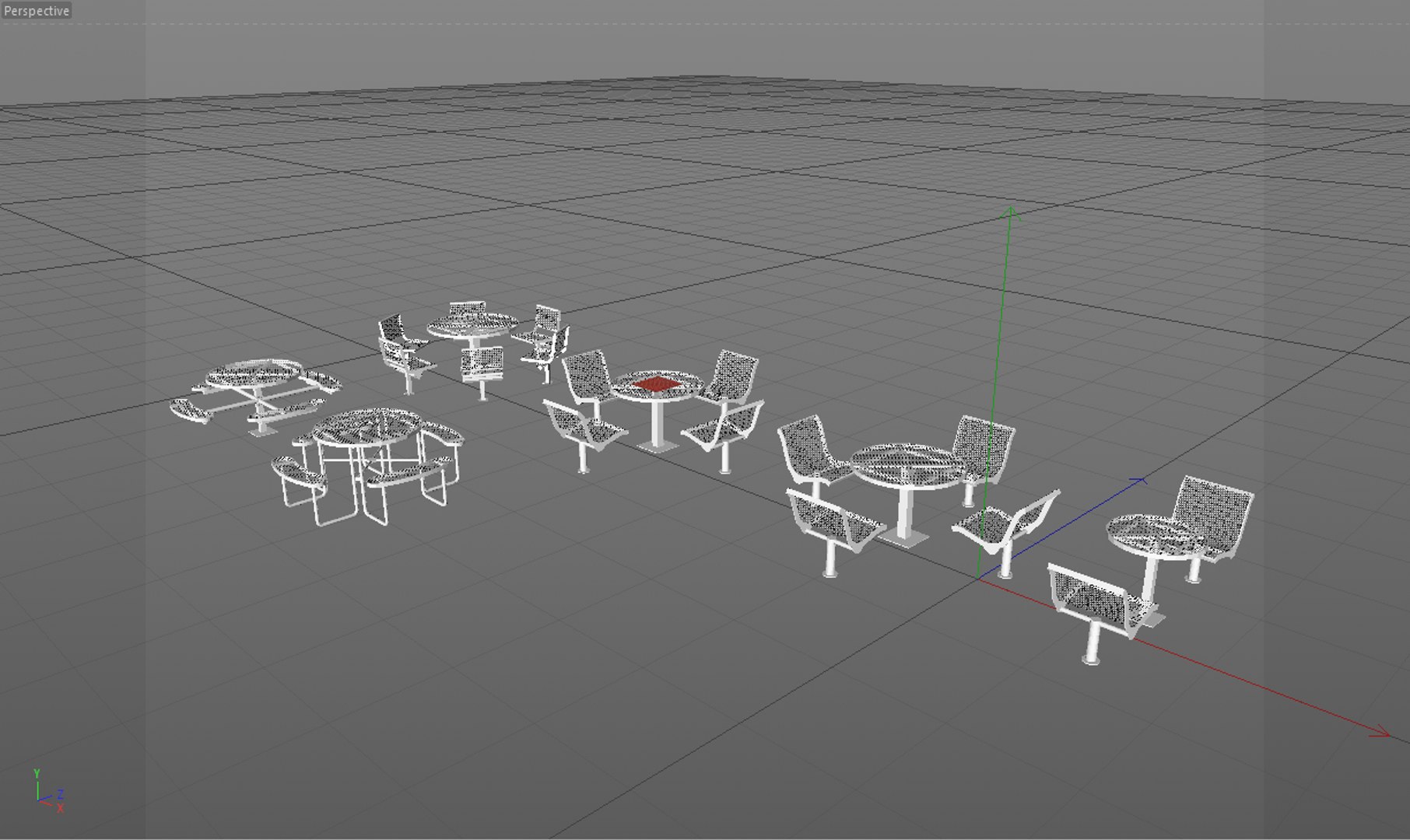 Park Table Set Outdoor Model - TurboSquid 1574415