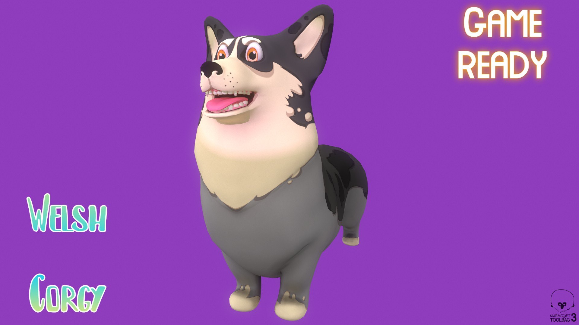 Spotted Grey Welsh Corgy 3D Model - TurboSquid 2312575