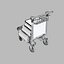 3d Model Loaded Baggage Cart