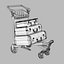 3d Model Loaded Baggage Cart