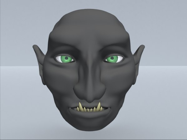 gremlin face eyes 3d lwo