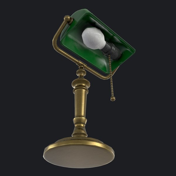 banker s lamp 3d max