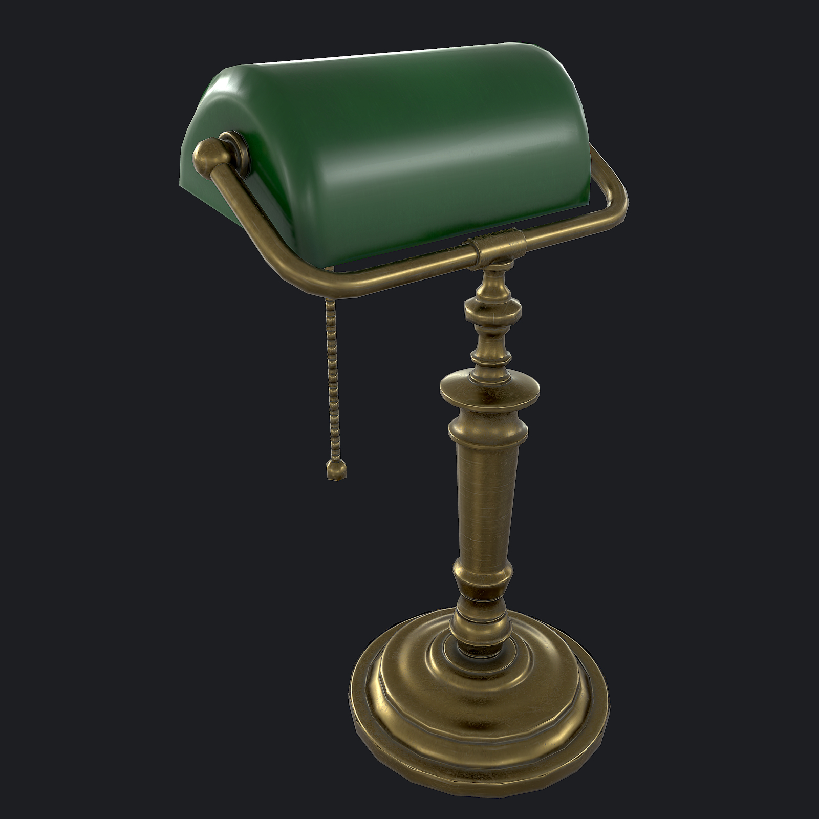 banker s lamp 3d max