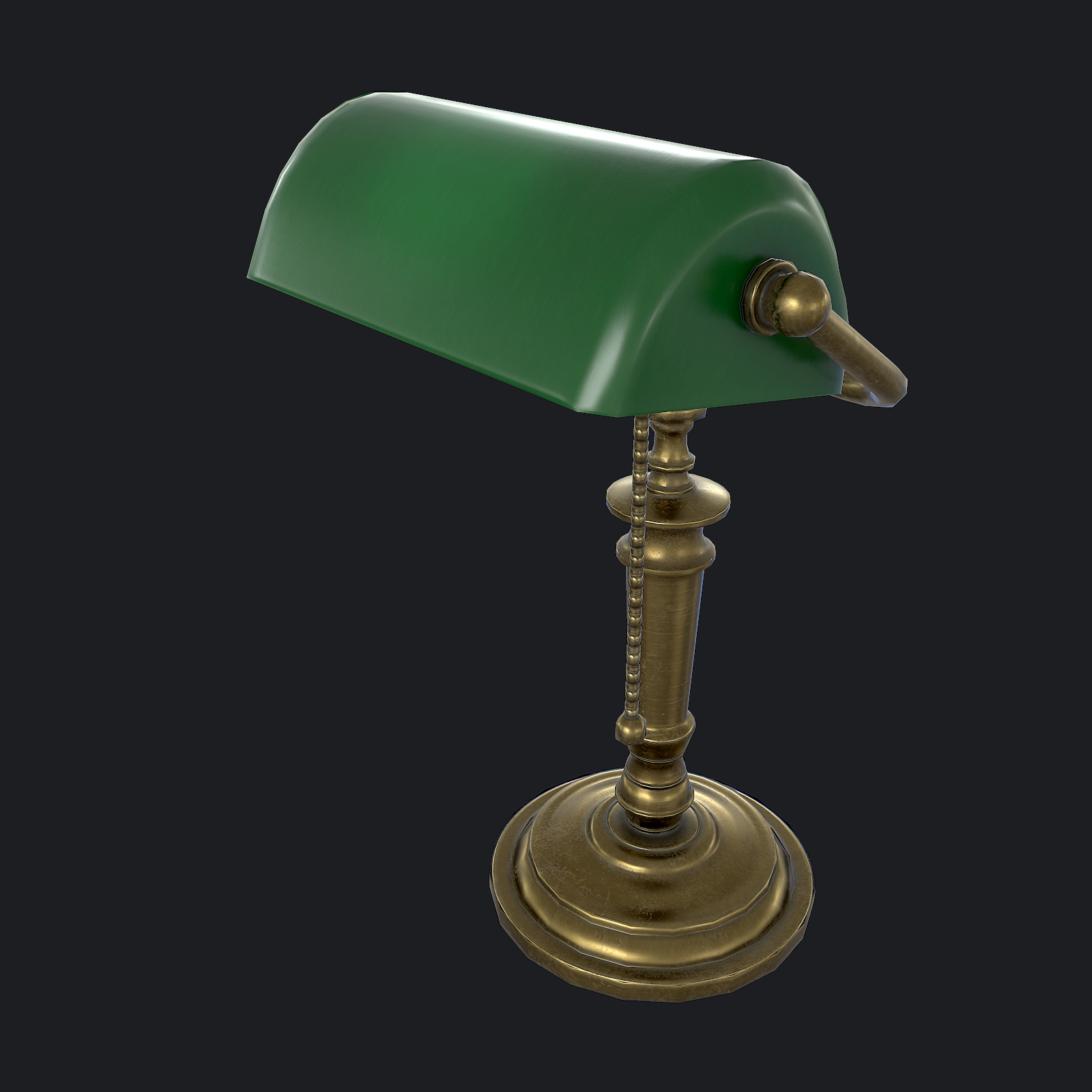 banker s lamp 3d max