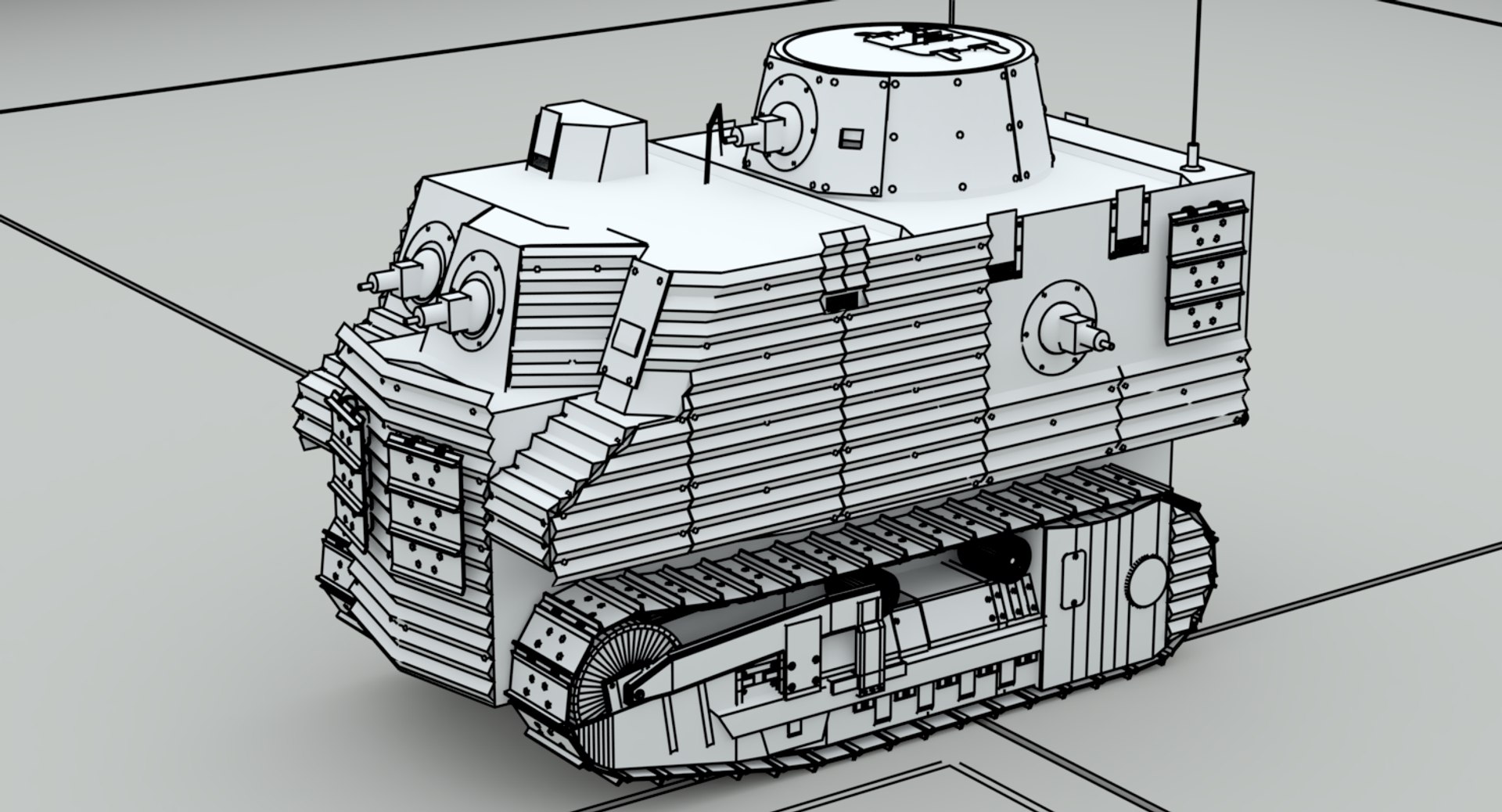Vehicle Bob Semple Tank 3D - TurboSquid 1375049
