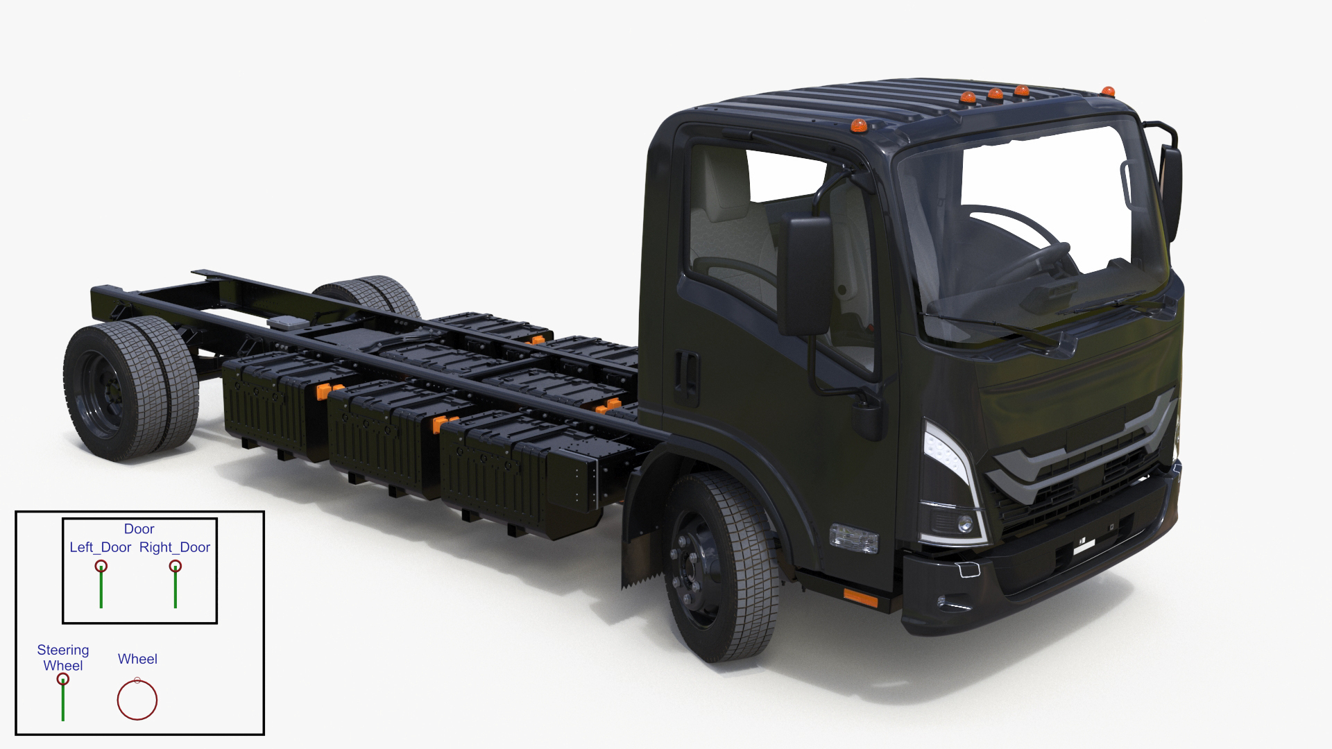3D Multifunctional Truck 176 Inch No Body Rigged - TurboSquid 2386166