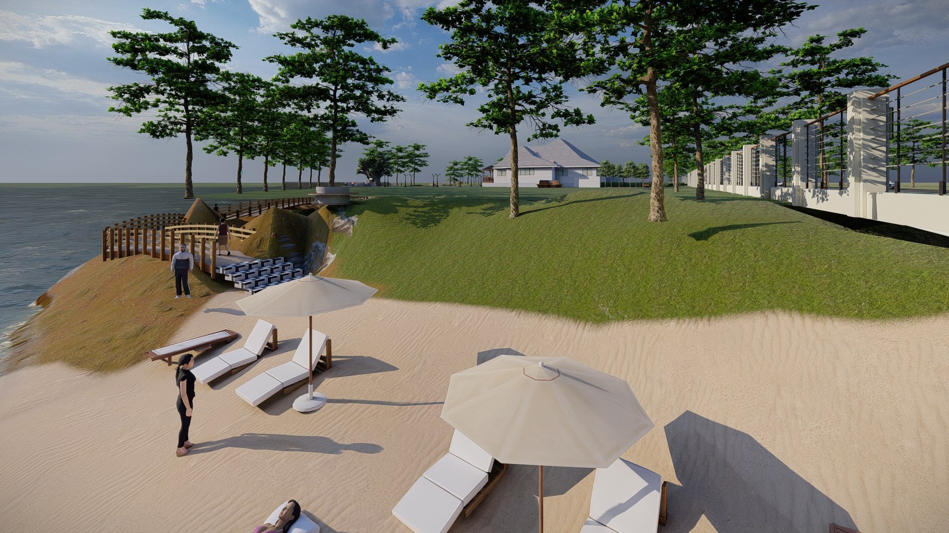 3D Stunning Beachfront Property Perfect For Resorts And Luxury ...