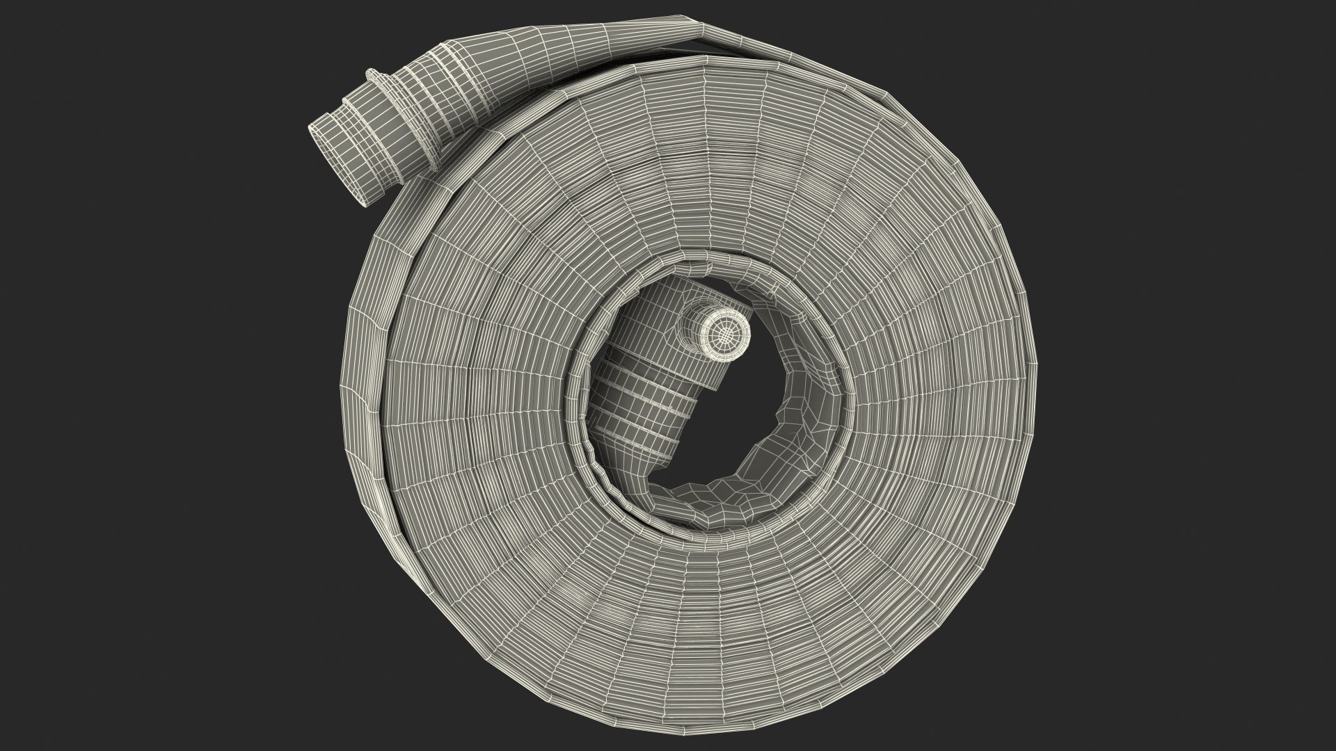 3D model Fire Hose Synthetic Red - TurboSquid 1836552