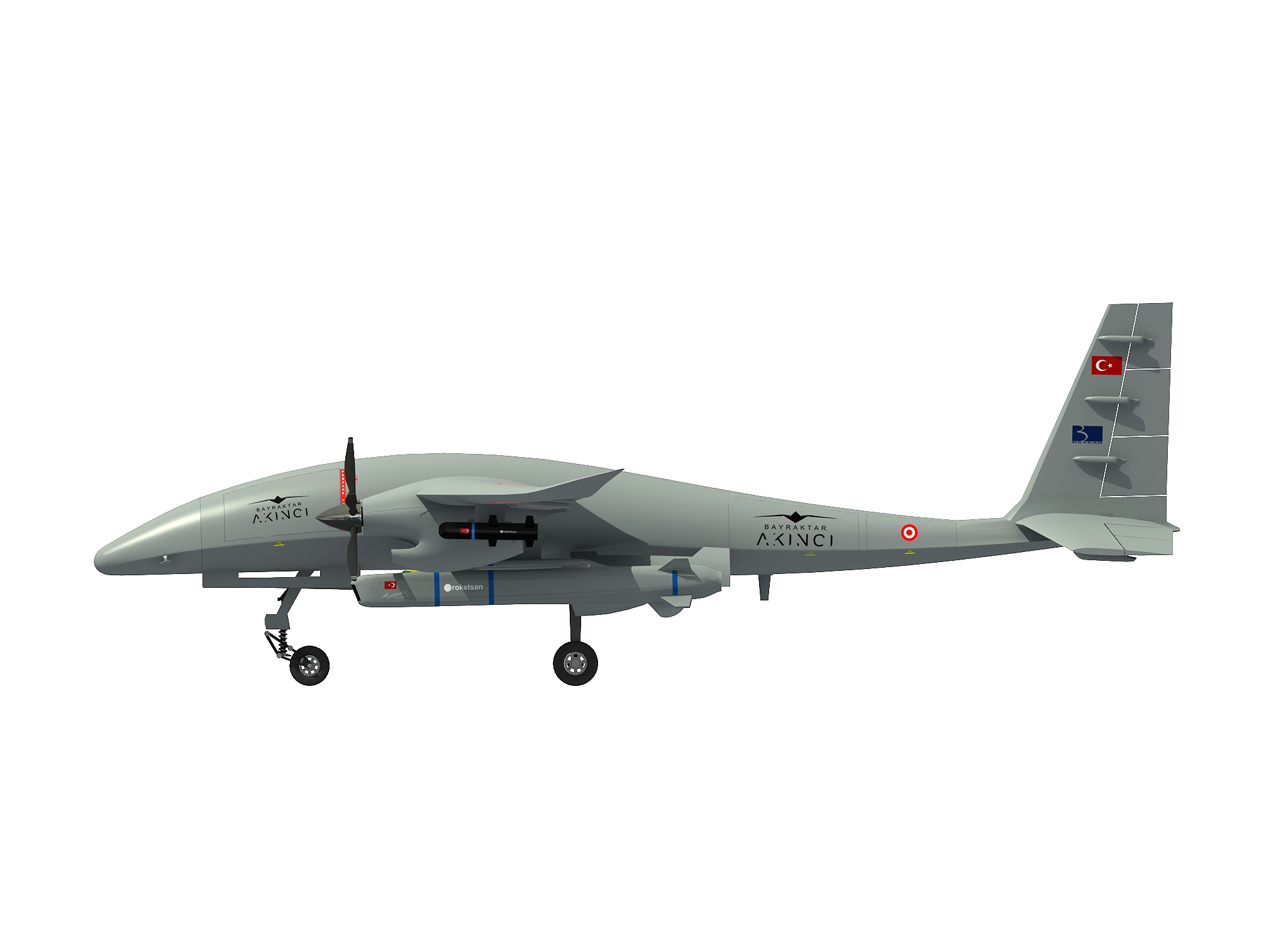 3D akinci uav vehicle baykar model - TurboSquid 1557940