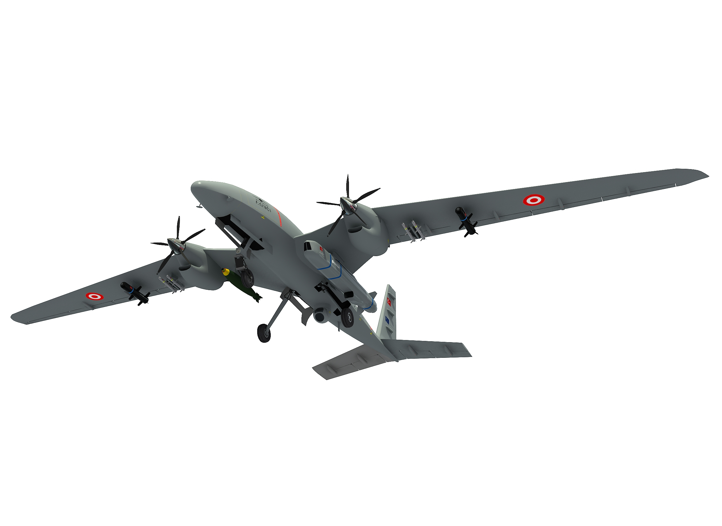 3D akinci uav vehicle baykar model - TurboSquid 1557940