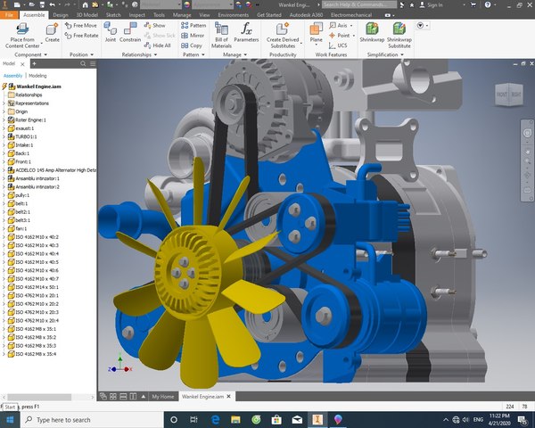 3D model engine rotary wankel - TurboSquid 1546048
