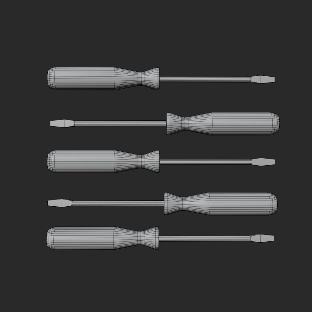 Low-Poly Screwdriver Collection 3D model - TurboSquid 2077650