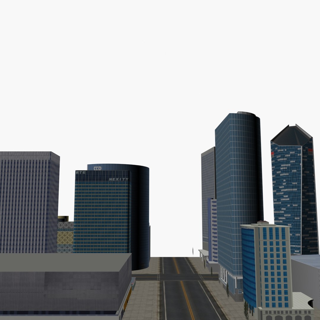 3d City 01 Modeled