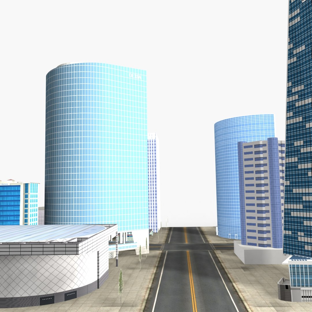 3d City 01 Modeled
