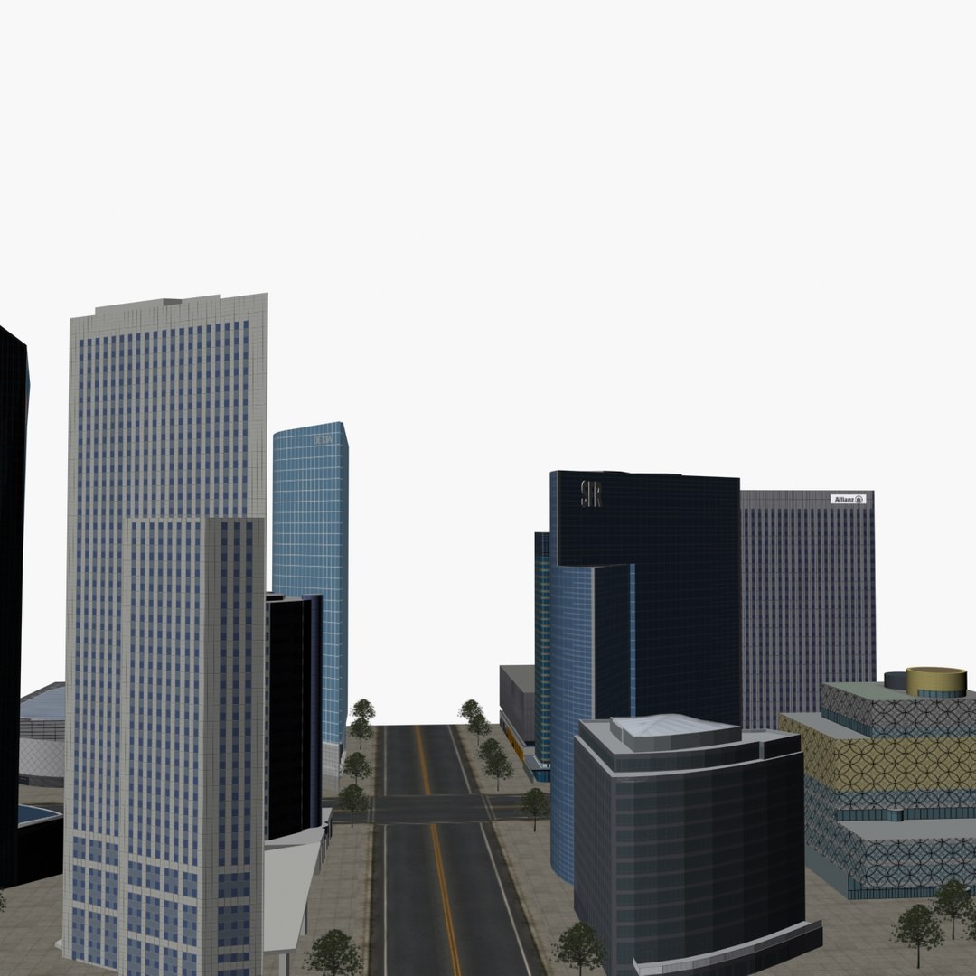 3d City 01 Modeled