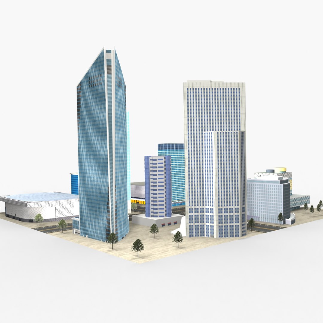 3d City 01 Modeled