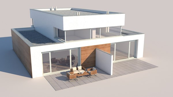 Contemporary house 3D model - TurboSquid 1462593