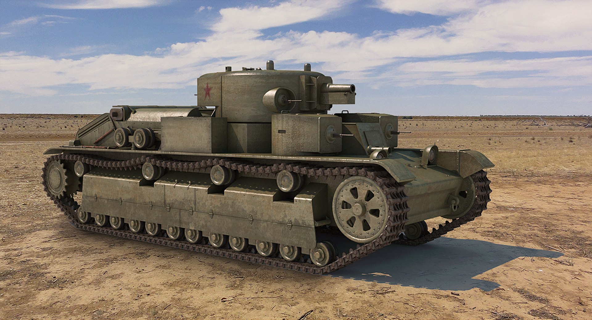 T-28 Middle Tank 3d Max