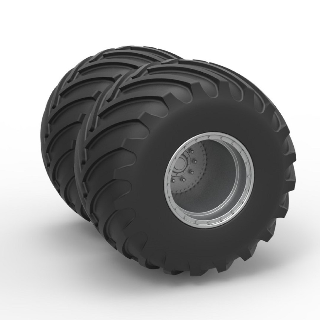 Diecast Double Wheel of tractor Scale 1 to 25 3D model - TurboSquid 2112897