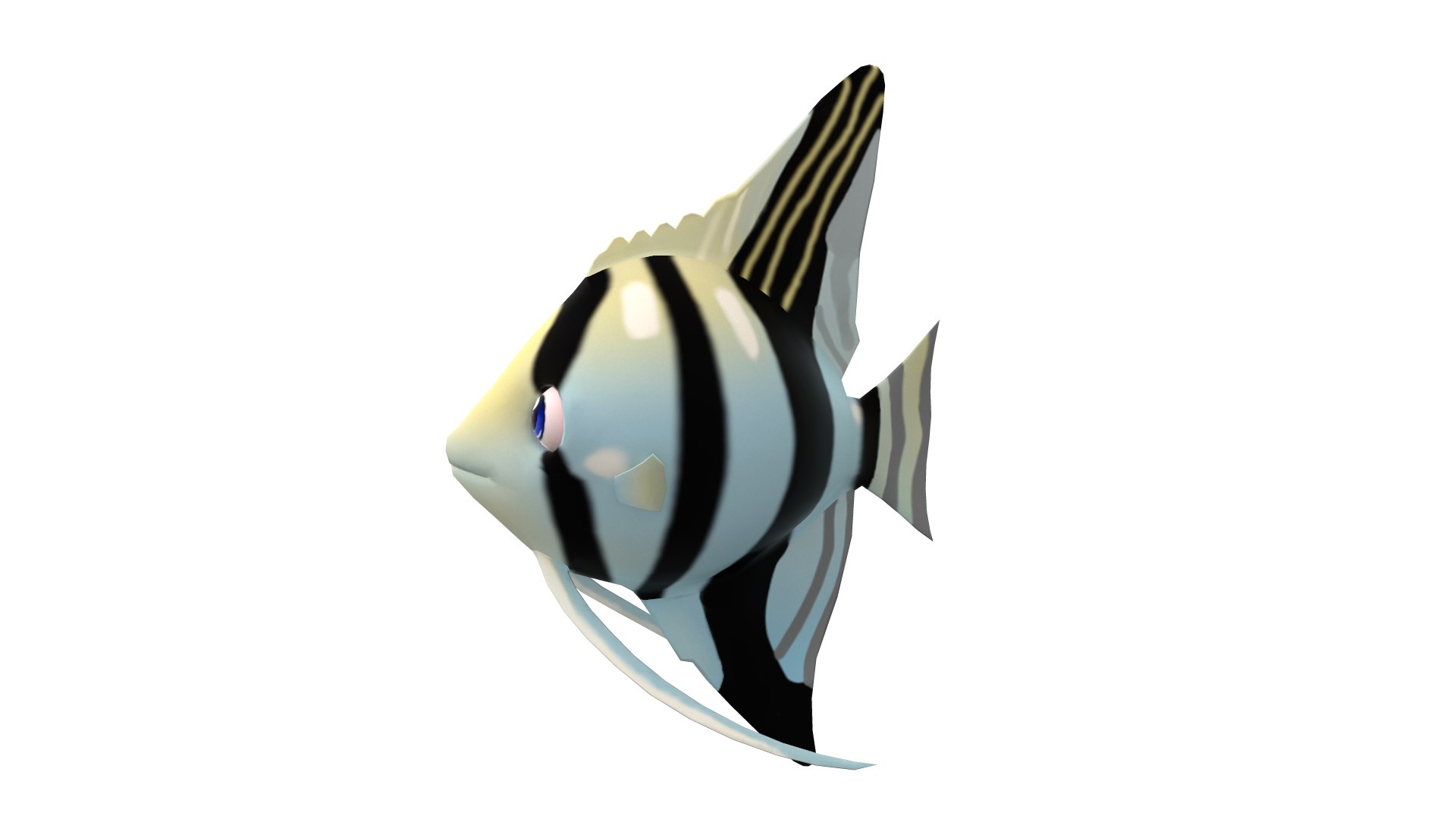 3D Angel Fish Toon Animation - TurboSquid 1586168