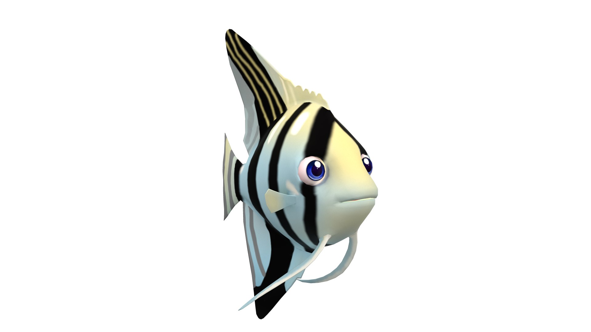 3D Angel Fish Toon Animation - TurboSquid 1586168