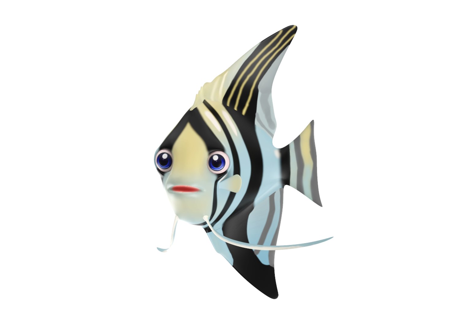 3D Angel Fish Toon Animation - TurboSquid 1586168