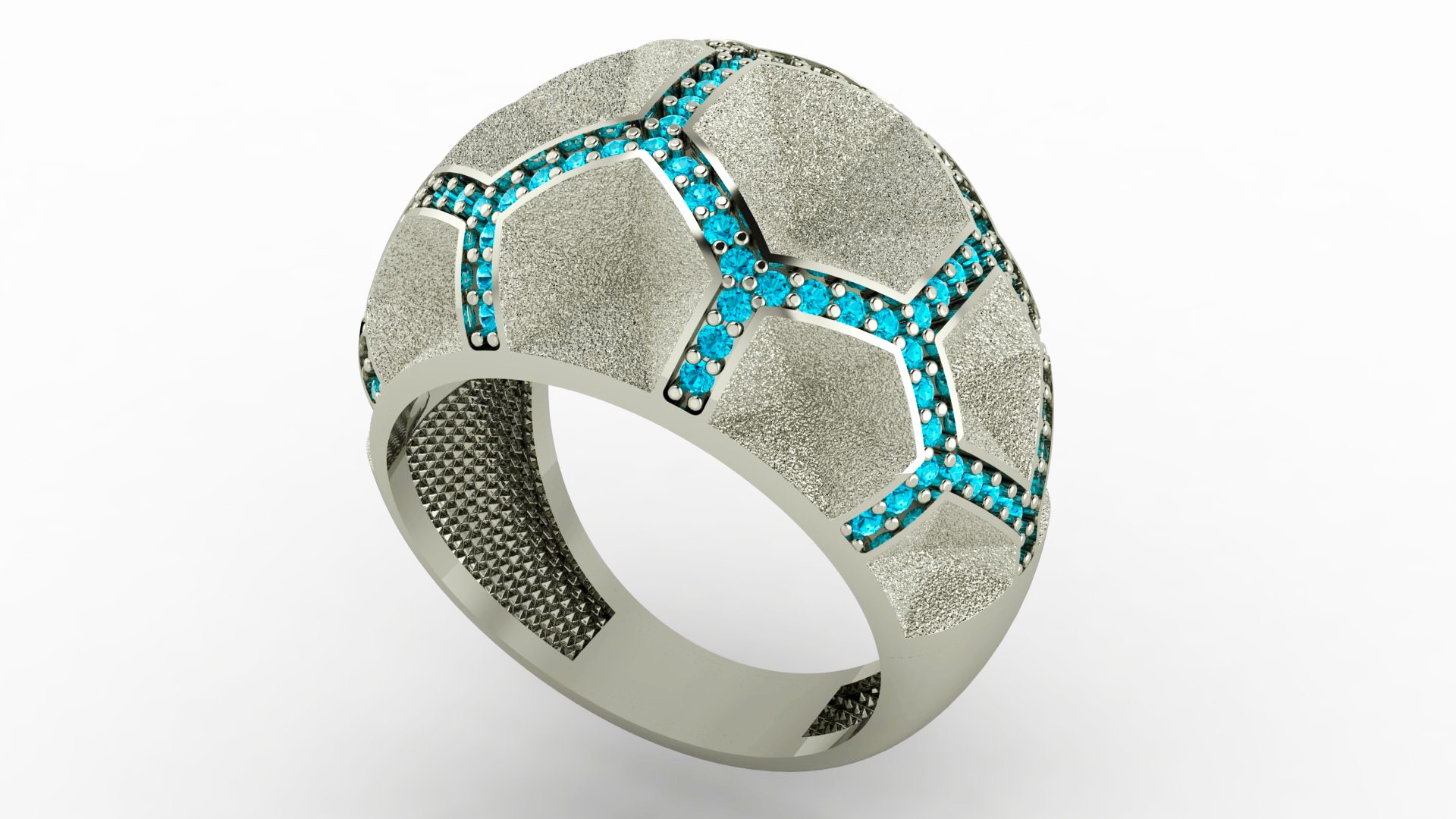 3D Unisex Hexagonal Ring Model - TurboSquid 1990017