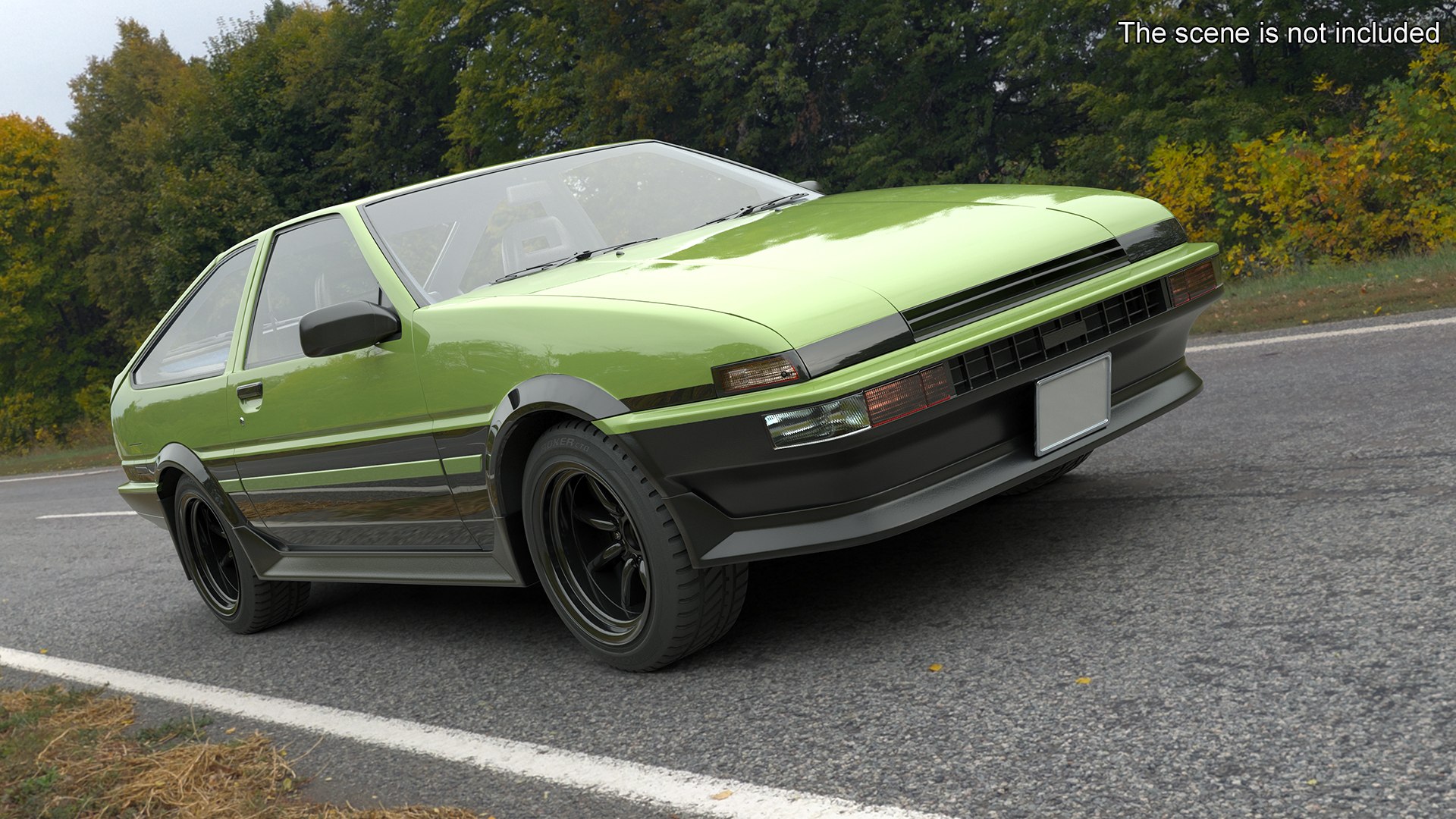 3D Retro Coupe With Pop-Up Headlights Rigged For Cinema 4D - TurboSquid ...