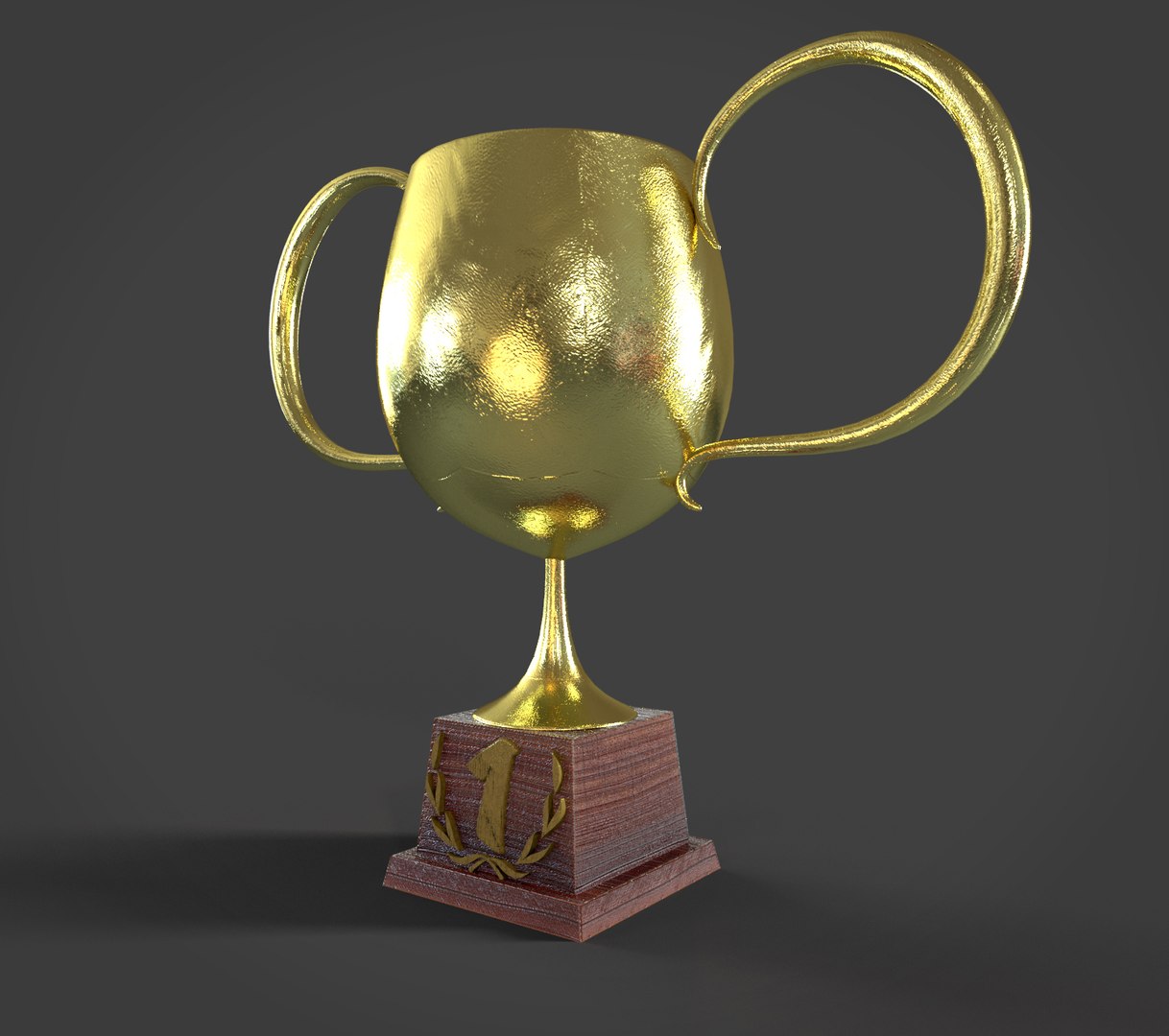 3d Cartoon Cup Prize Model