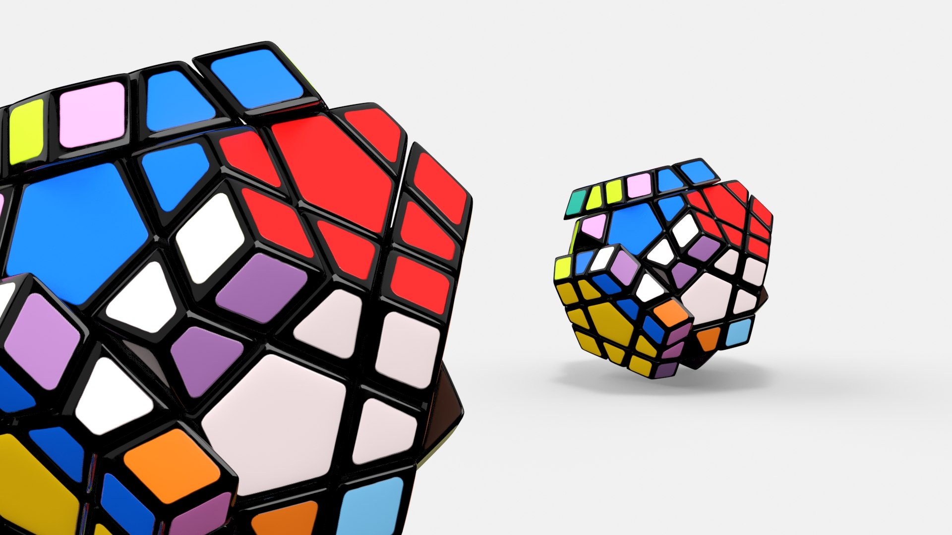 Rubik Megaminx Puzzle Unsolved 3D Model - TurboSquid 2191830