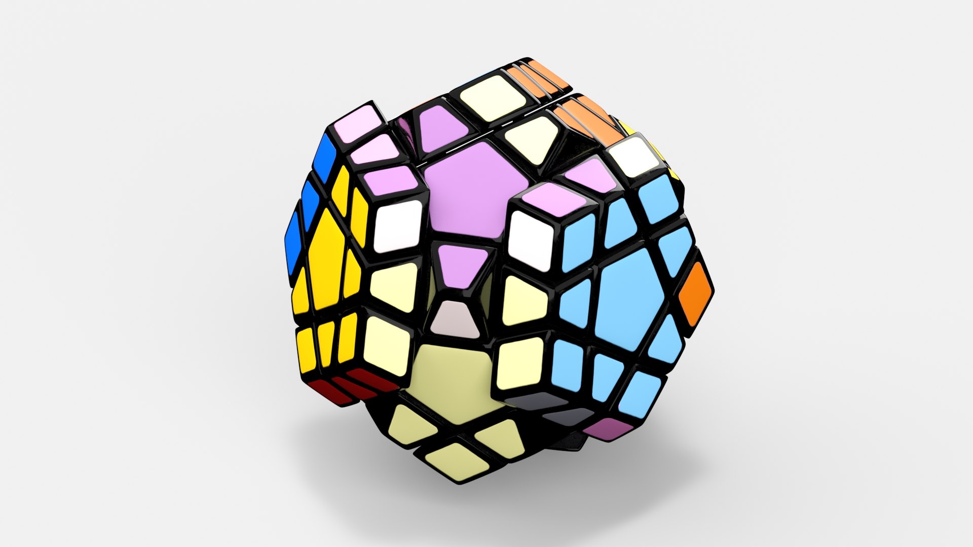 Rubik Megaminx Puzzle Unsolved 3D Model - TurboSquid 2191830