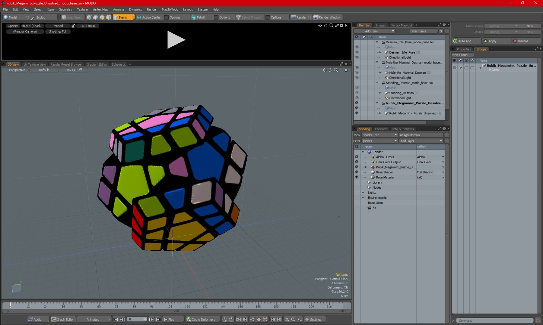 Rubik Megaminx Puzzle Unsolved 3D Model - TurboSquid 2191830