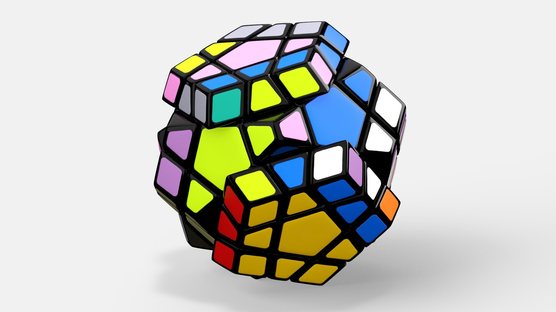 Rubik Megaminx Puzzle Unsolved 3D Model - TurboSquid 2191830