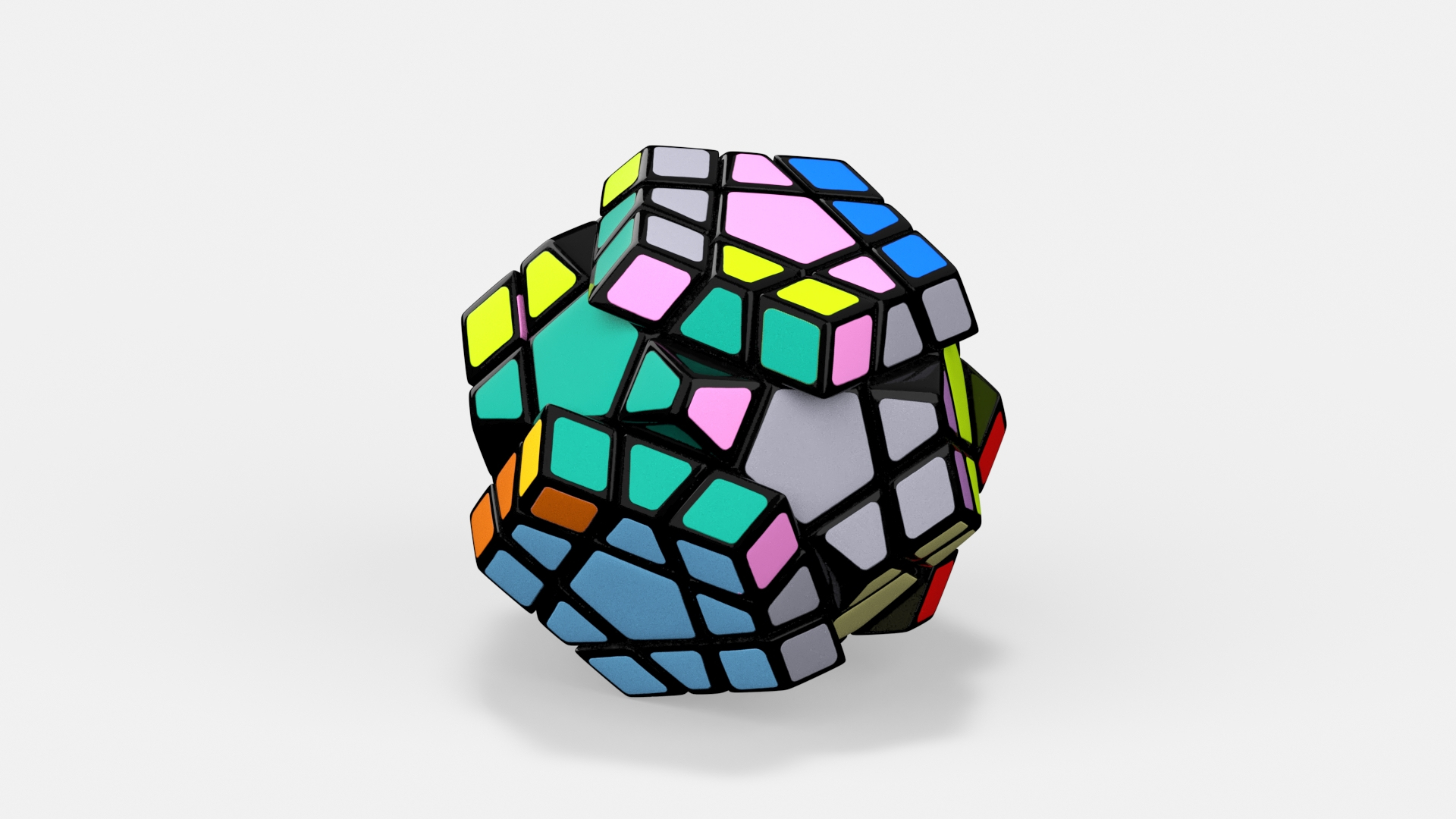 Rubik Megaminx Puzzle Unsolved 3D Model - TurboSquid 2191830