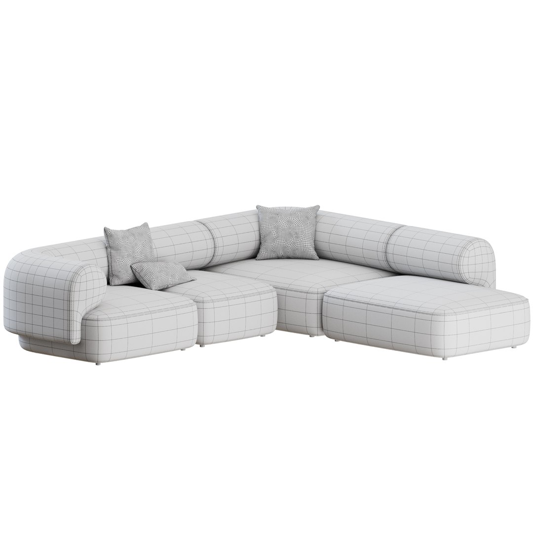 3D Melody Sofa L Shape By Natuzzi - TurboSquid 2383142