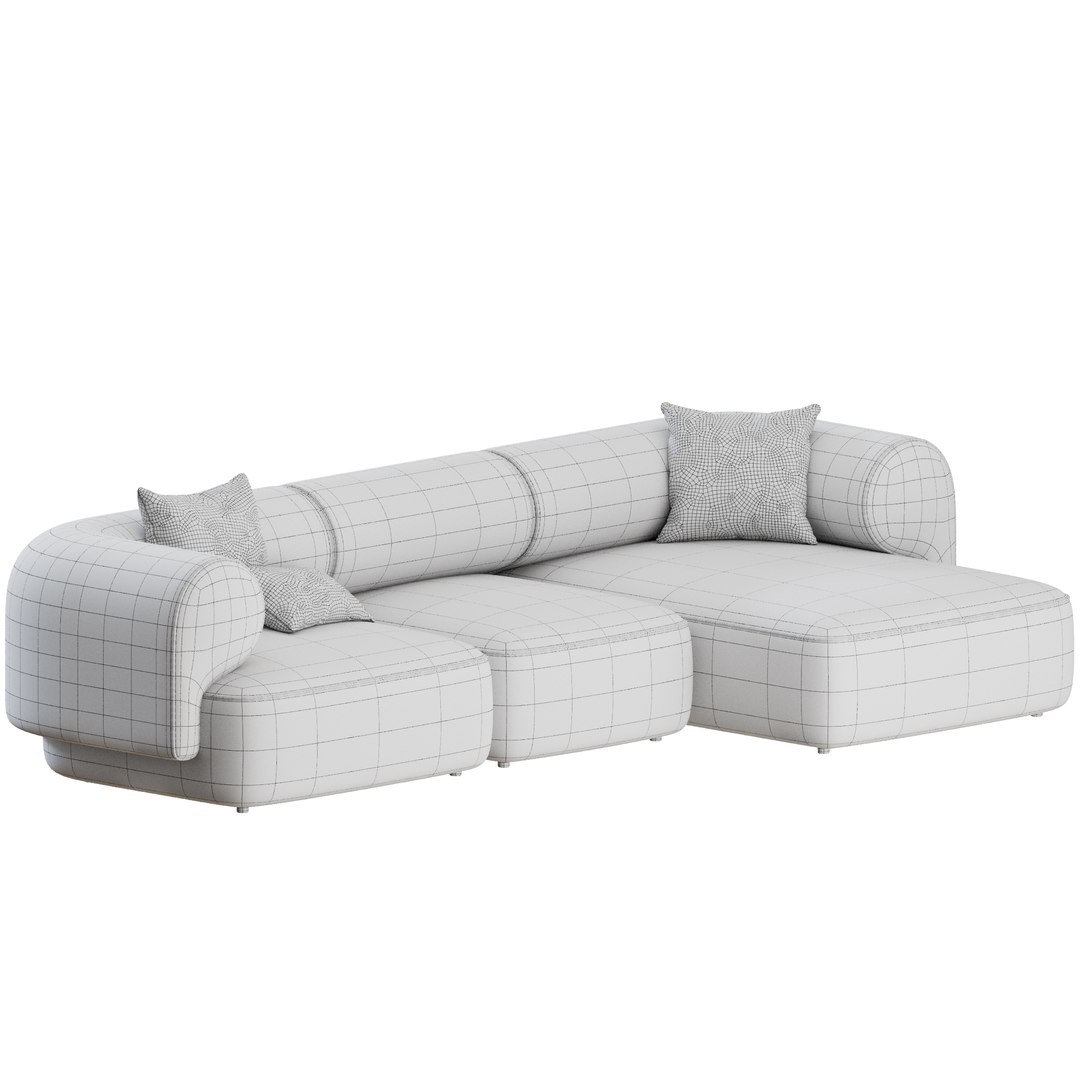 3D Melody Sofa L Shape By Natuzzi - TurboSquid 2383142